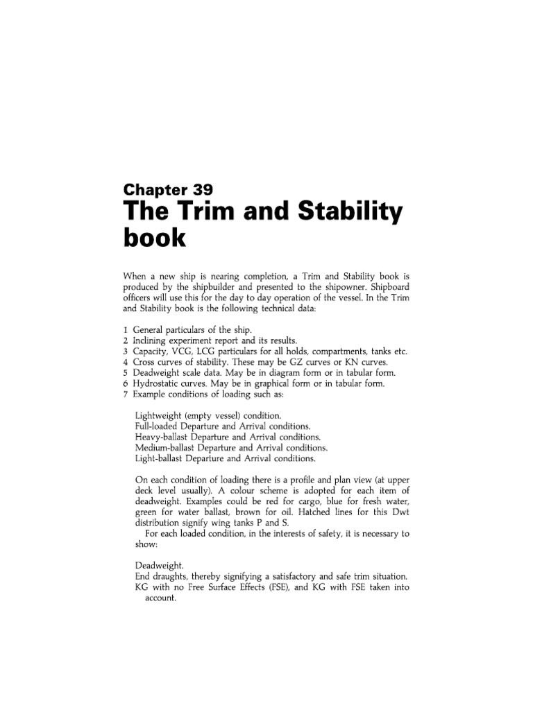 Trim & Stabilty Books | PDF