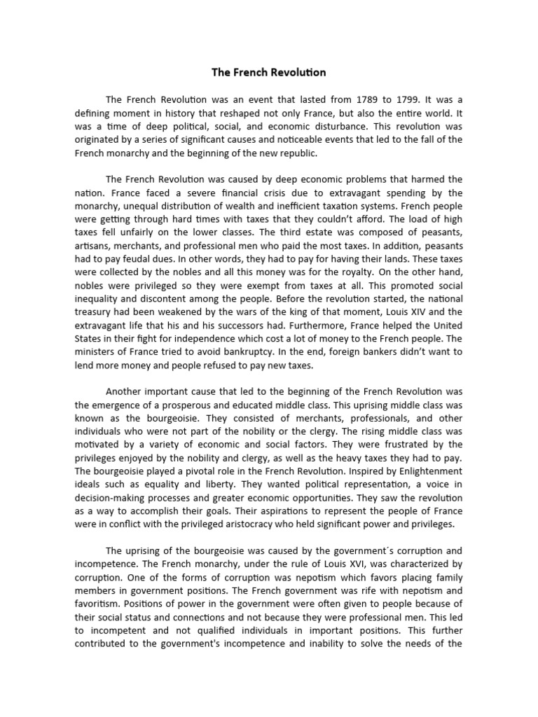 The French Revolution | PDF | First French Empire | Napoleon