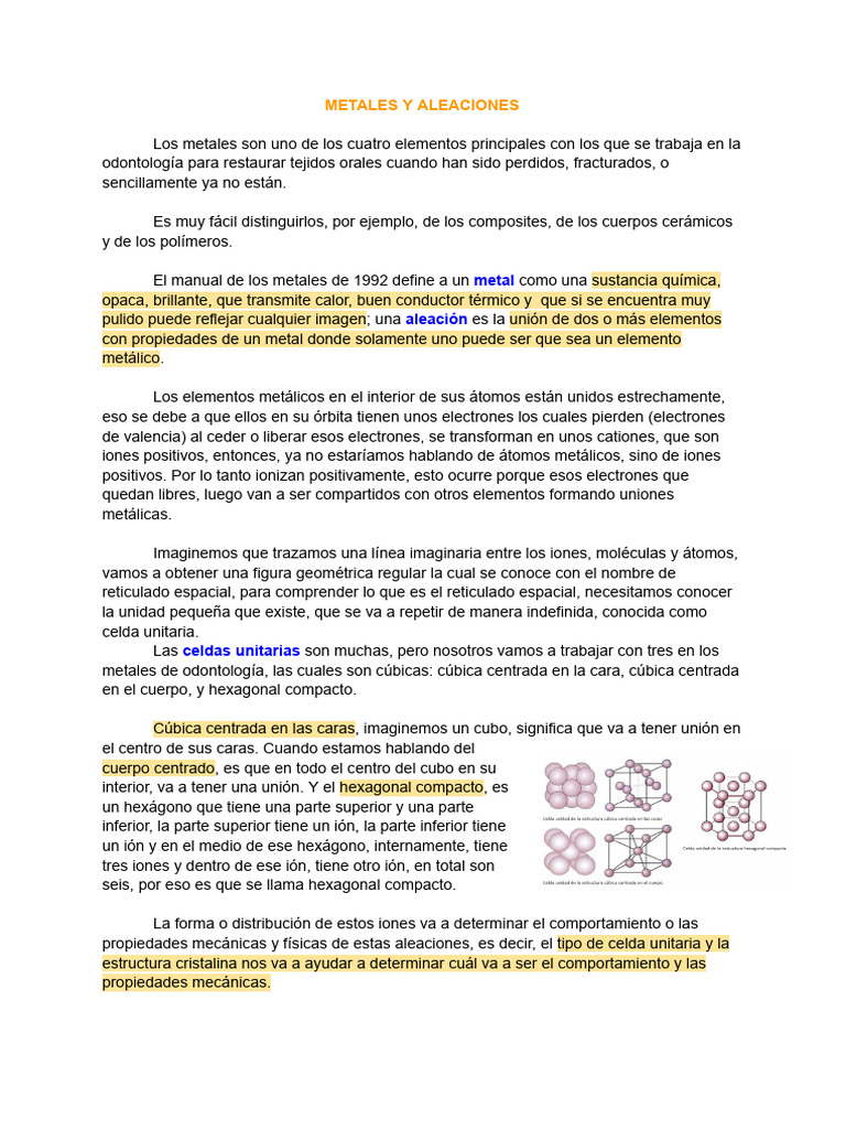 Tema 4. METALES Y ALEACIONES | PDF | Aleación | Rieles