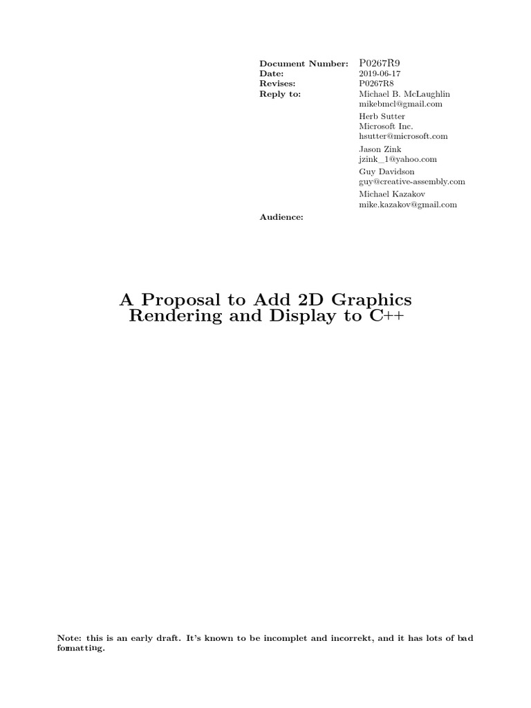 C++ Graphics p0267r9 | PDF | Input/Output | Command Line Interface