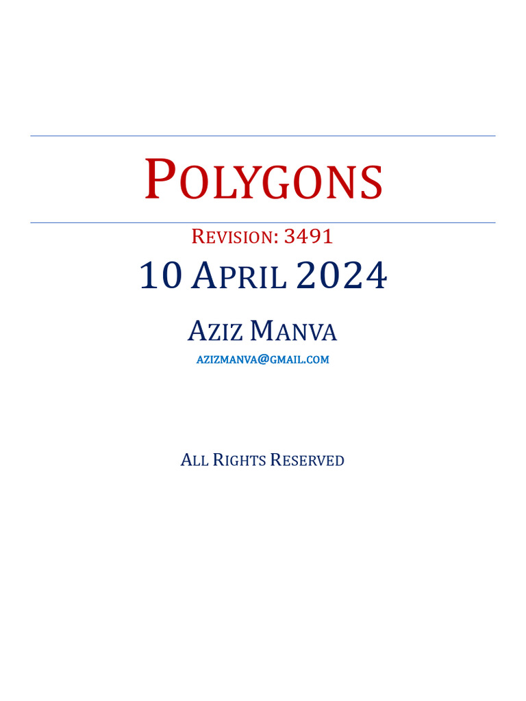 G03 Polygons | PDF | Area | Length