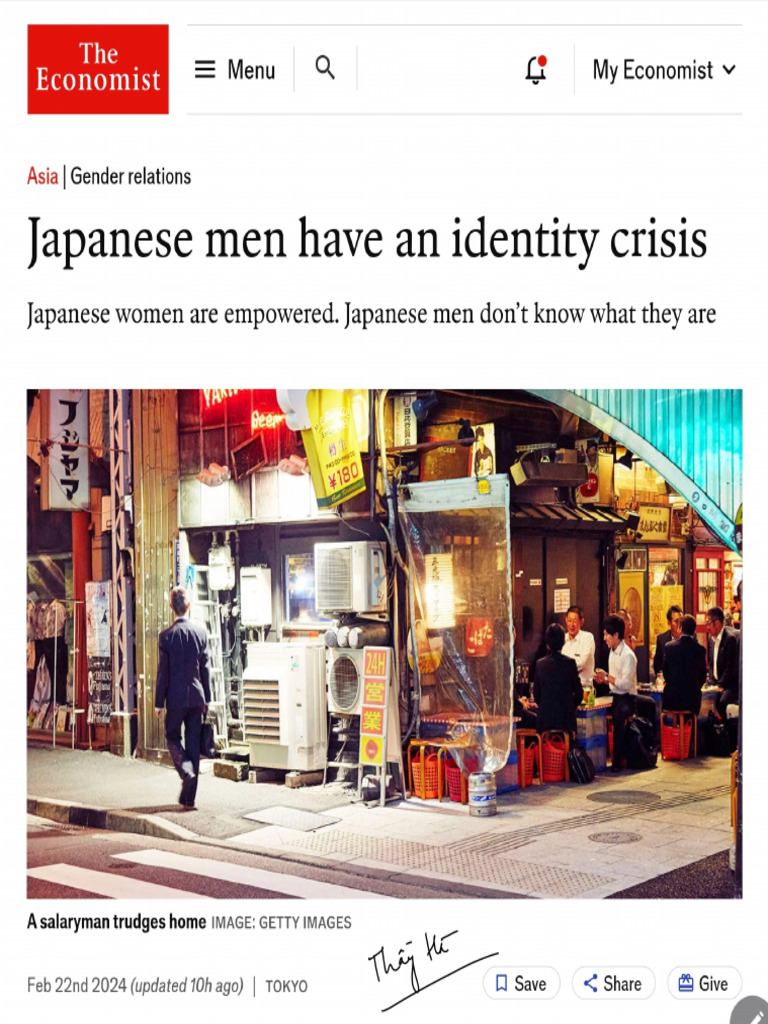 Japanese Men Have An Identity Crisis | PDF