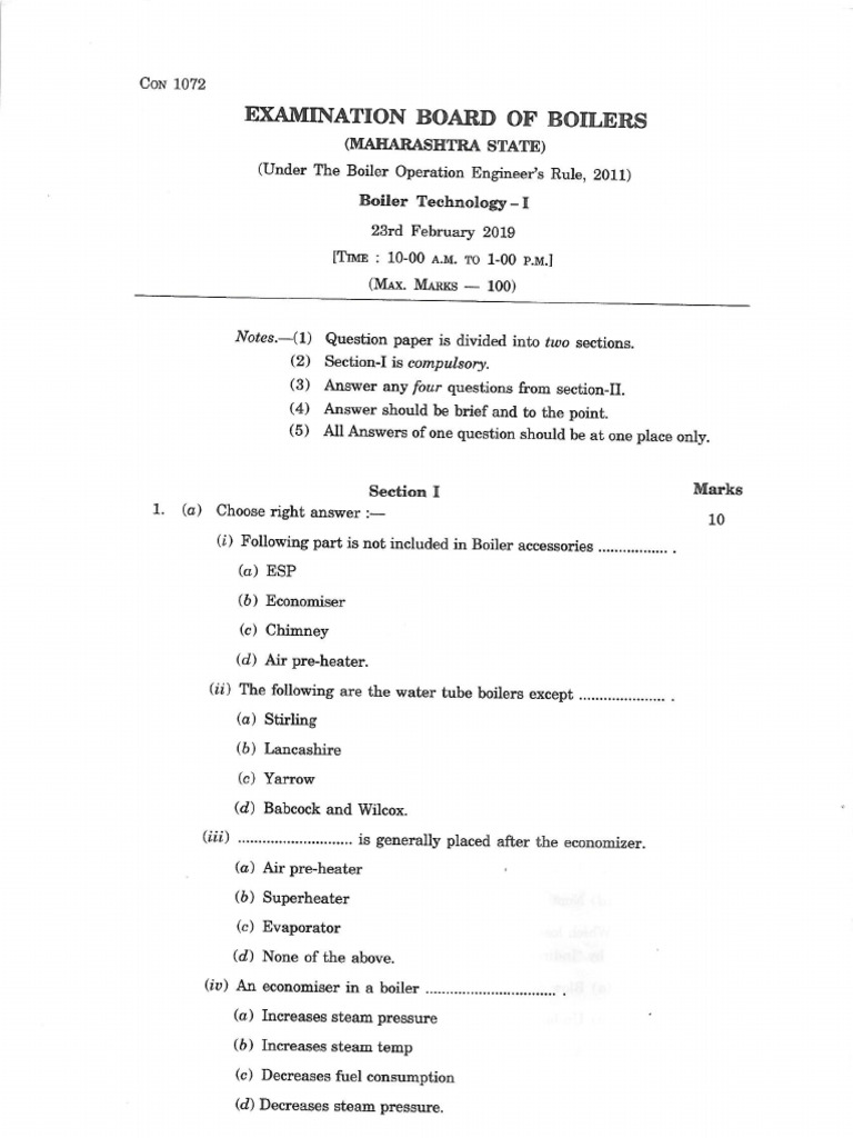 BOE Exam February 2019 | PDF