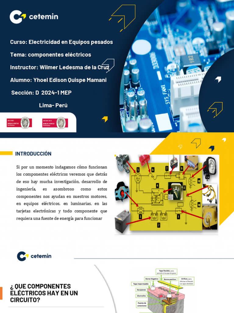 Componentes Electricos - Yhoell E. | PDF | Corriente eléctrica ...