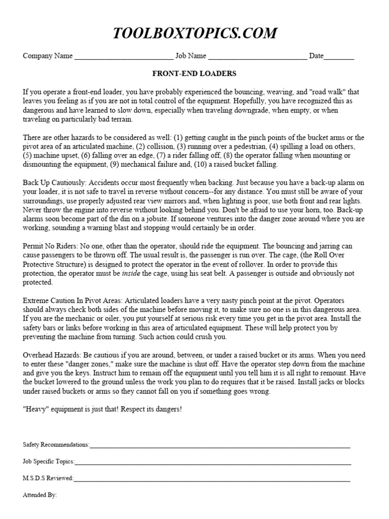Front-End Loaders | PDF | Loader (Equipment) | Vehicles