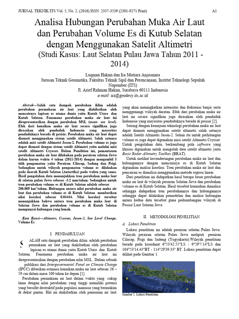 Analisis Muka Air Laut dan Volume Es | PDF