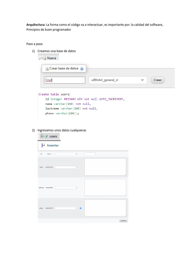 Guía para Crear un CRUD con Node.js | PDF
