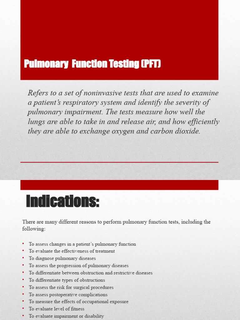 Pulmonary Function Testing PFT | PDF | Exhalation | Lung
