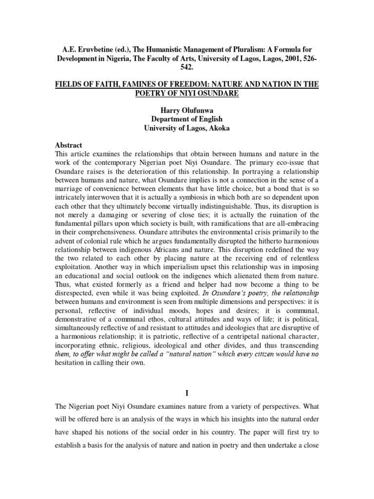 Fields of Faith Famines of Freedom Natur | PDF | Humanism | Nature