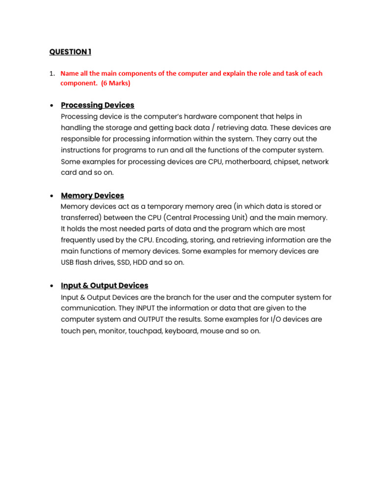 20.2 CA Answer | PDF | Random Access Memory | Hard Disk Drive