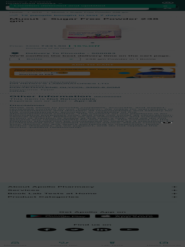 Muout + Sugar Free Powder 238 GM Price, Uses, Sid | PDF | Medicine ...