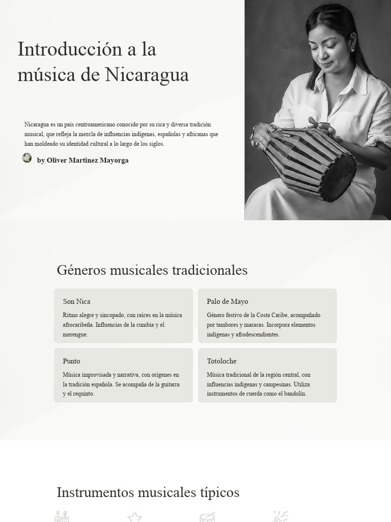 Riqueza de la música tradicional nicaragüense | PDF | Nicaragua | Las ...