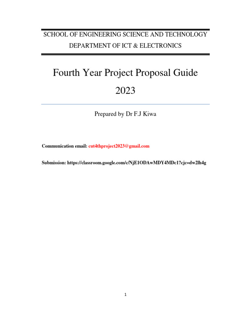 Fourth Year Project Documentation Proposal | PDF | Conceptual Model | Methodology