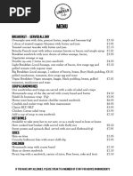 Artcaffe Menu | PDF | Hamburgers | Sauce