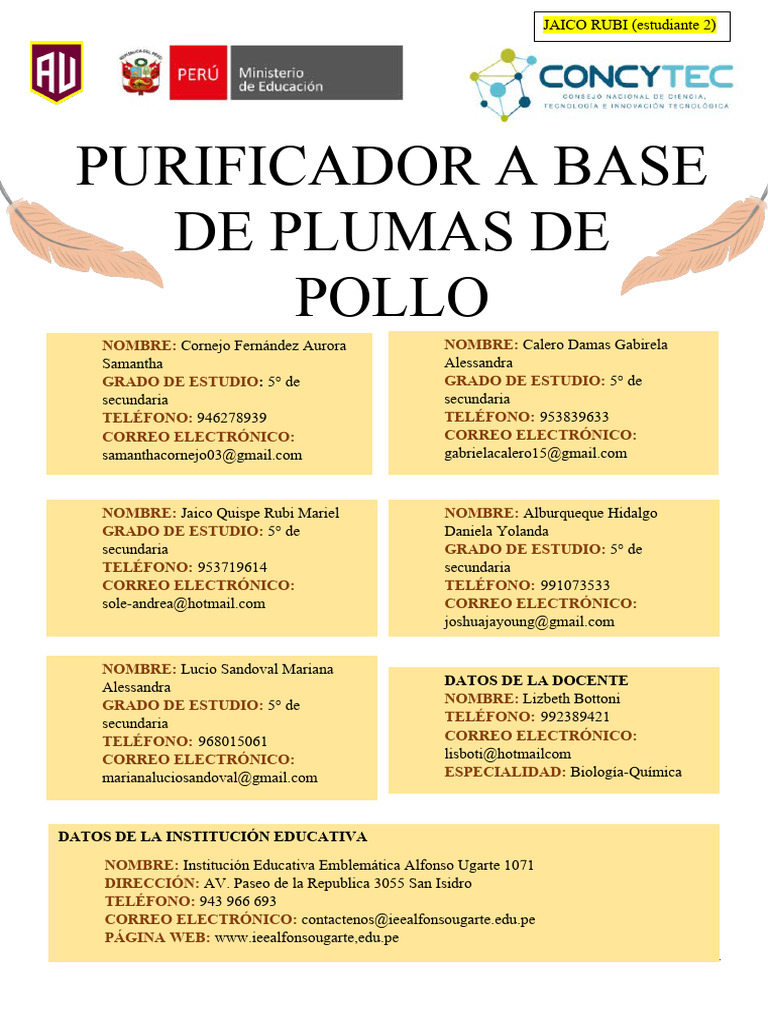 Proyecto de Cyt Completo Fencyt | PDF | Agua | Adsorción