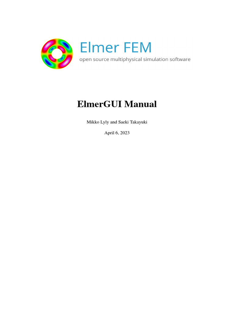 Elmer Gui Manual | PDF | Button (Computing) | Graphical User Interfaces Elmer Gui Manual | PDF | Button (Computing) | Graphical User Interfaces