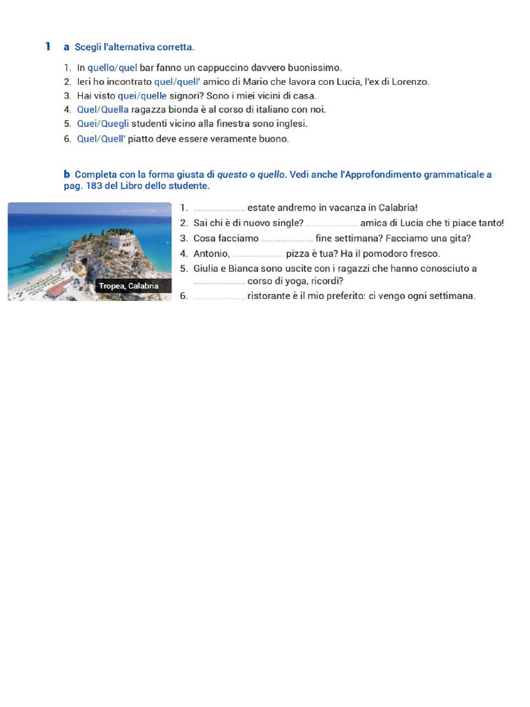 Quello - Questo | PDF
