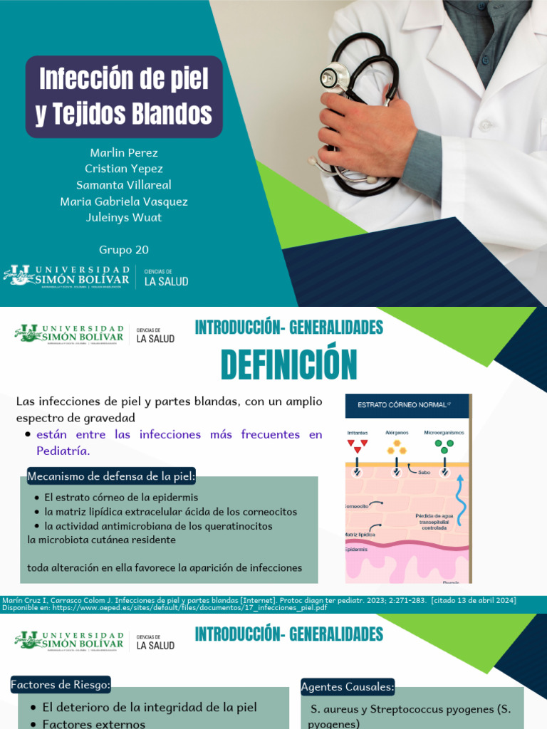 Infeccion de Piel y Tejidos Blandos g20 | PDF | Staphylococcus Aureus | Inmunología