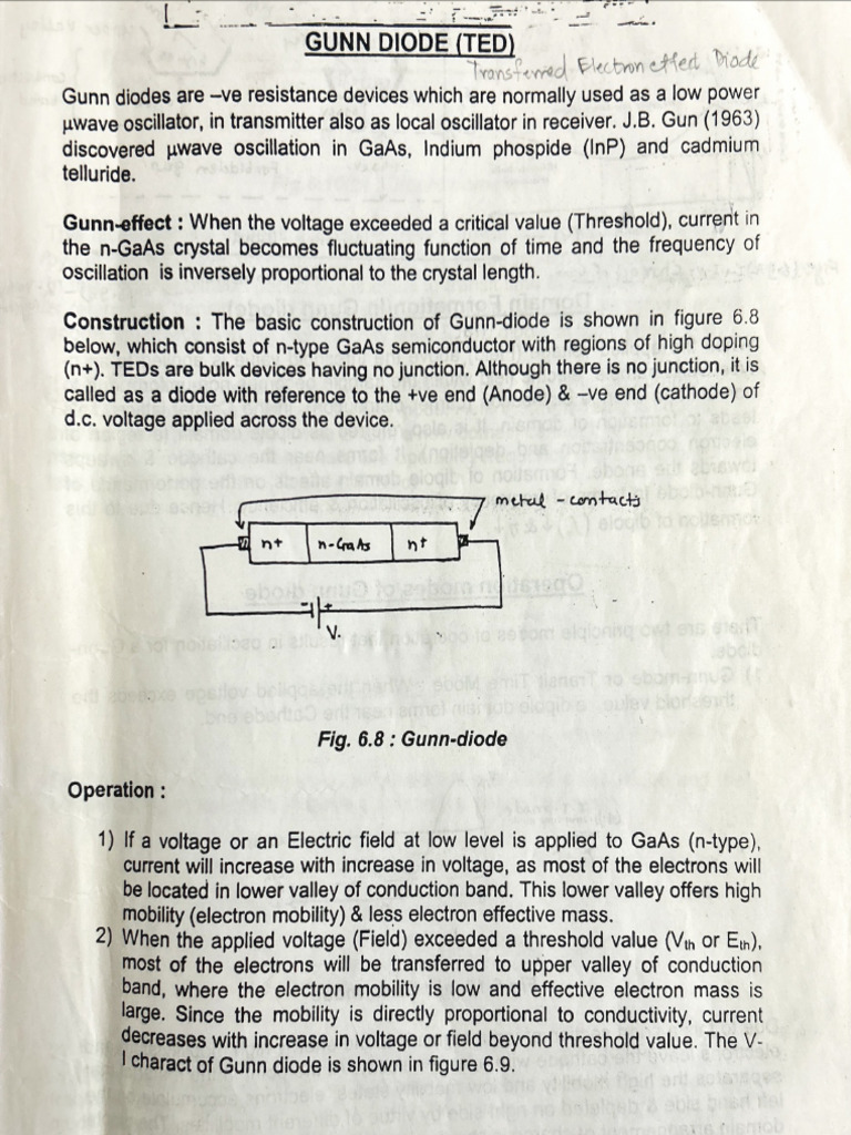 Gunn & Tunnel Diode | PDF