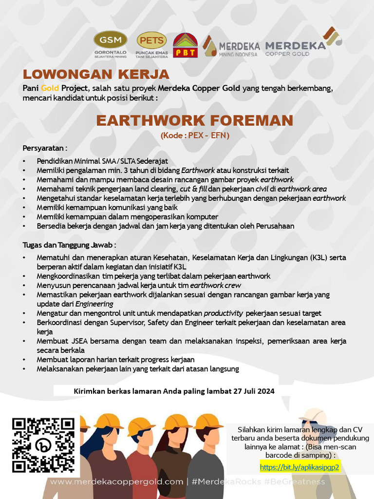 Job Ads - Earthwork Foreman - July 2024 | PDF