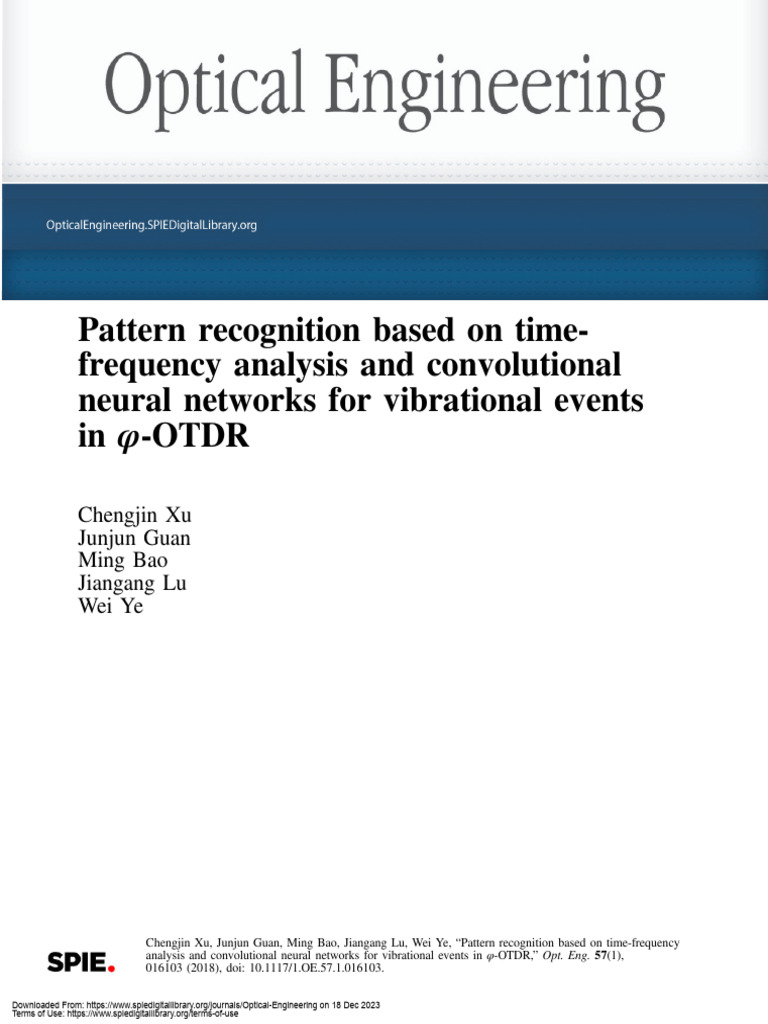 Pattern recognition based on time-frequency analysis and convolutional ...
