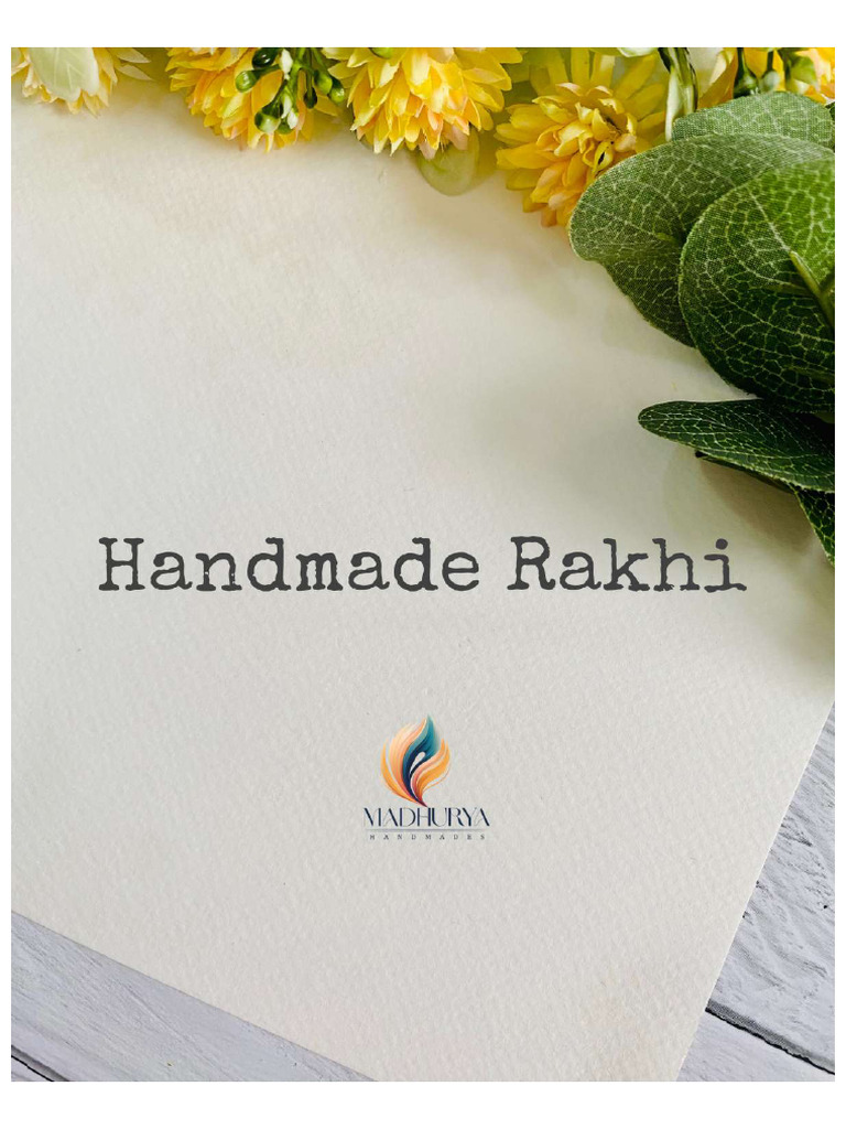Handmade Rakhi Final 1 | PDF