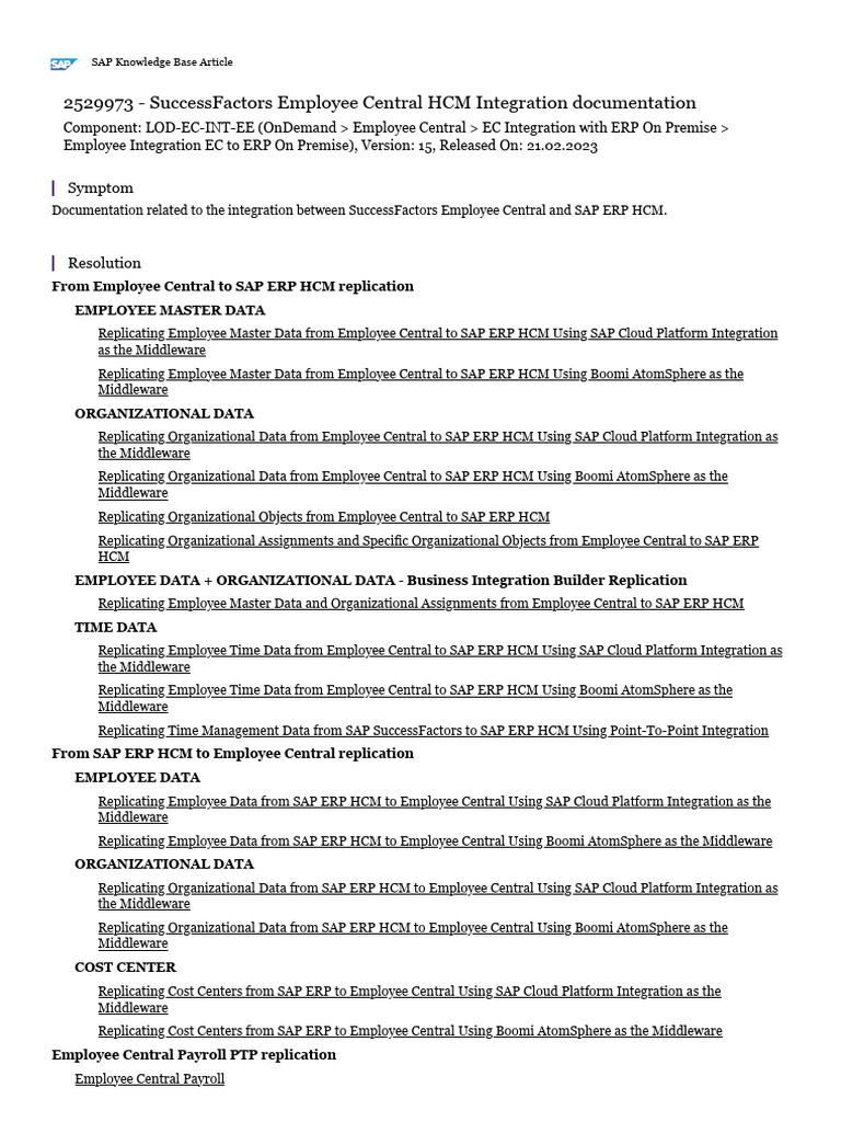 EC_Integration | PDF | Human Resource Management | Enterprise Resource Planning
