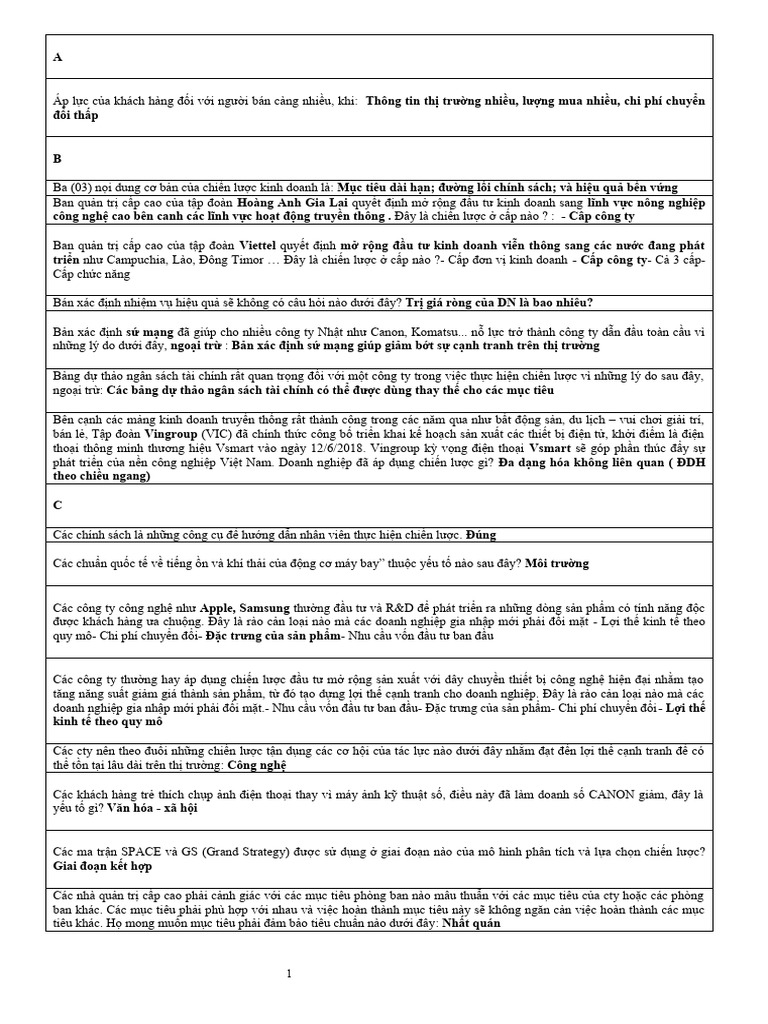 CÂU HỎI QTCL THI - Chi - Orange | PDF