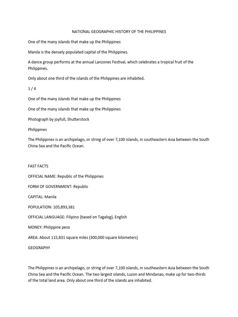 Geography of The Philippines | PDF | Philippines