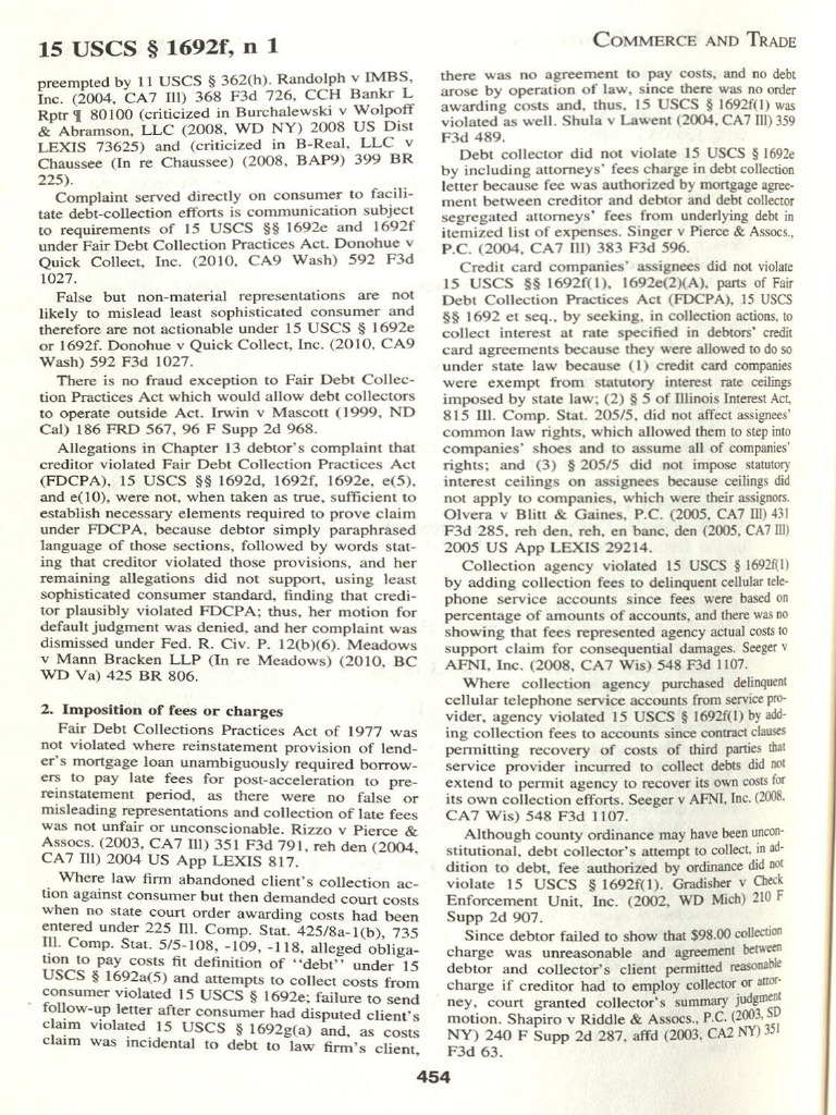 1692f Case Law | PDF
