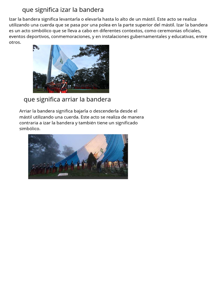 Que Significa Izar La Bandera | PDF