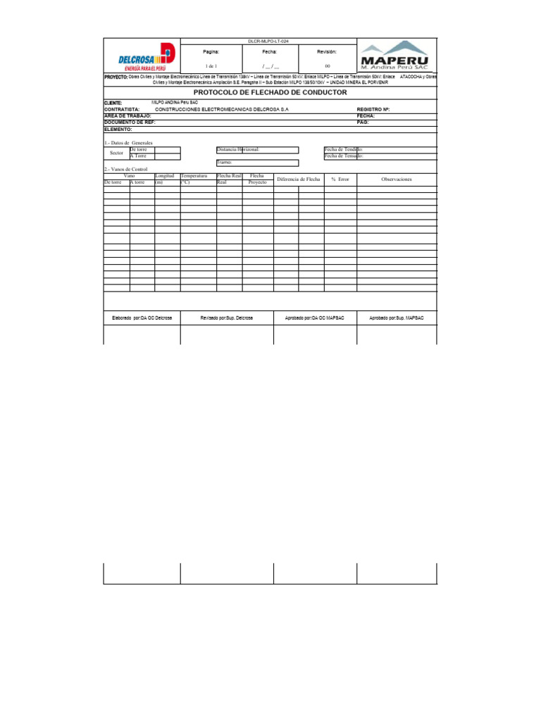 DLCR-MLPO-LT-024-Protocolo de Flechado de Conductor | PDF | Tecnología