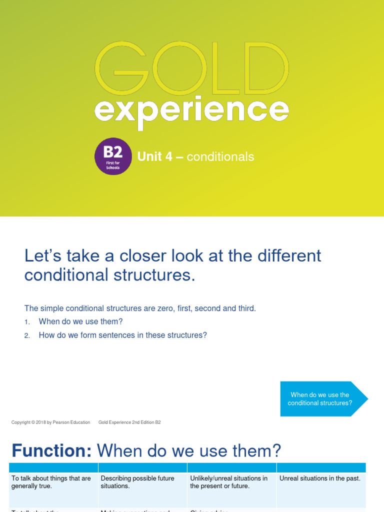 Gold Exp Grammar PPT B2 U4 | PDF | Verb | Linguistic Typology