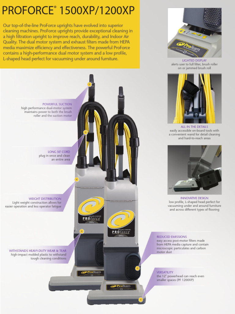 Proforce Brochure en 4181516 | PDF | Vacuum Cleaner