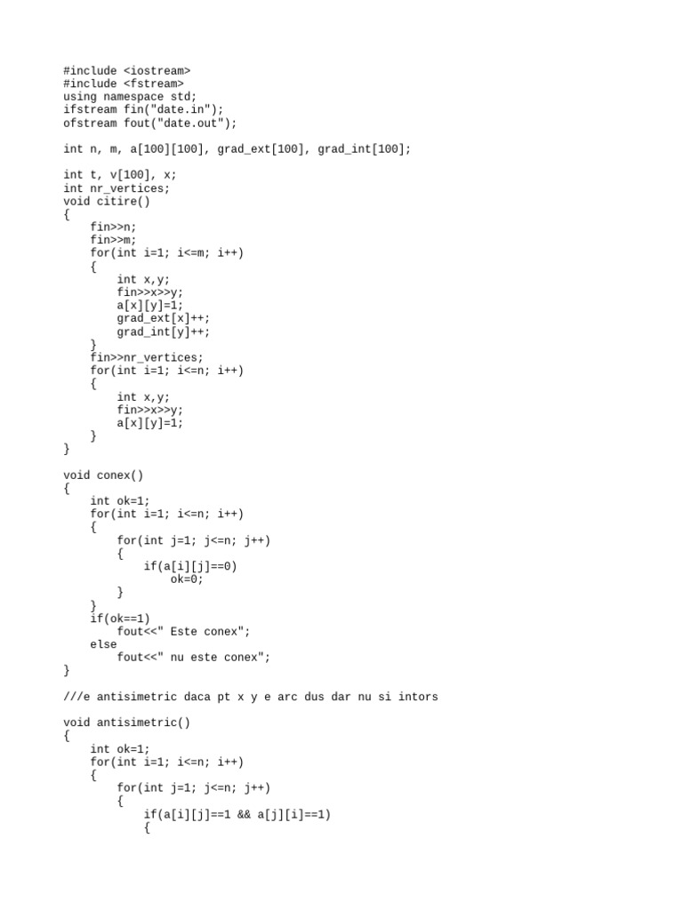 Tema Grafuri Orientate | PDF