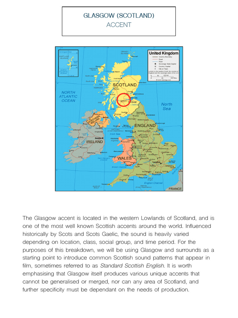 Glasgow Accent | PDF | Scotland | Vowel