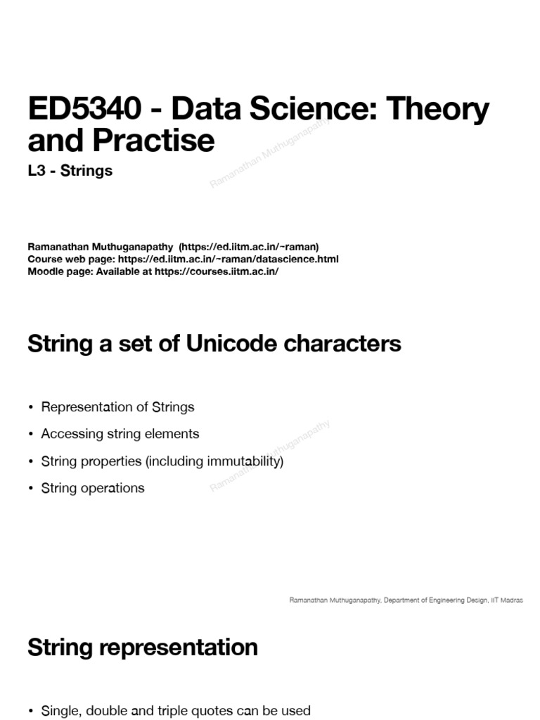L3 Strings Pdf String Computer Science Computer Engineering