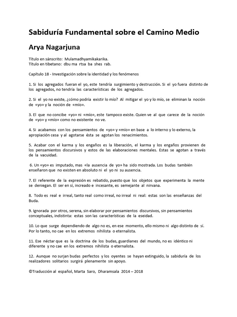 Textos Nagarjuna | PDF | Mente | Śūnyatā