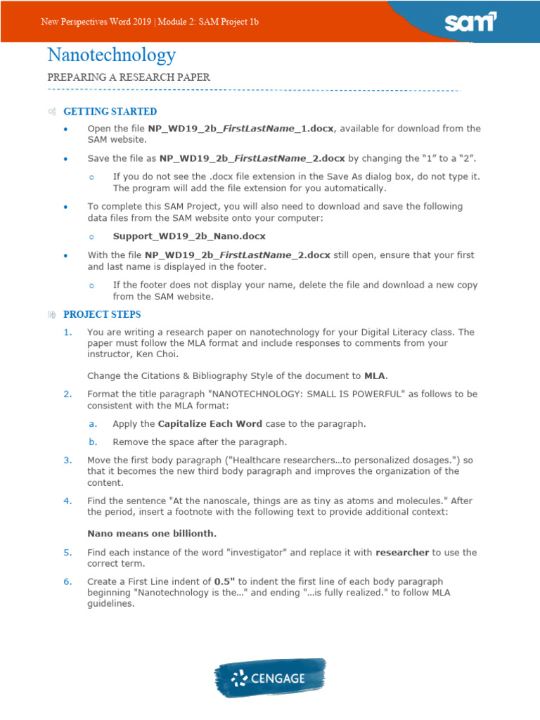 Nanotechnology Research Paper Guide | PDF | Computer File | Citation