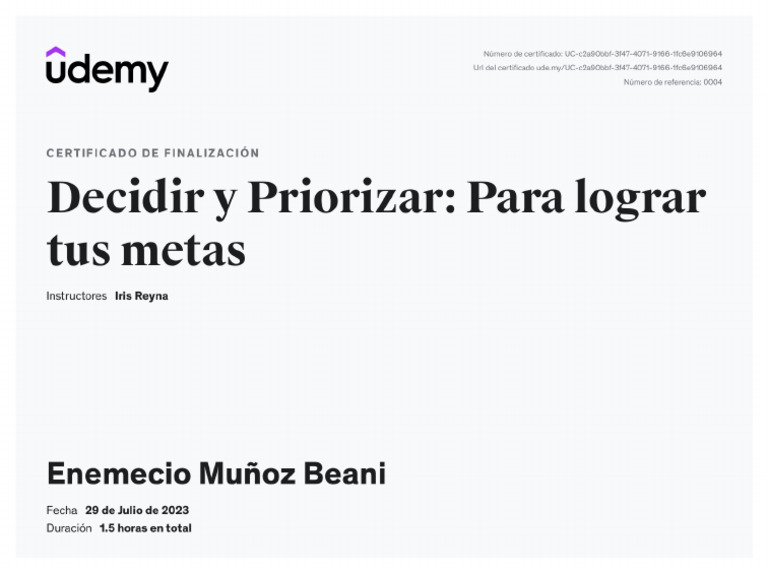 CURSO - Decidir y Priorizar para Lograr Tus Metas | PDF
