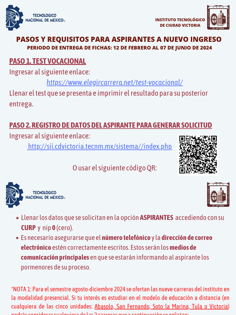 Instructivo Nuevo Ingreso Ene2024 | PDF