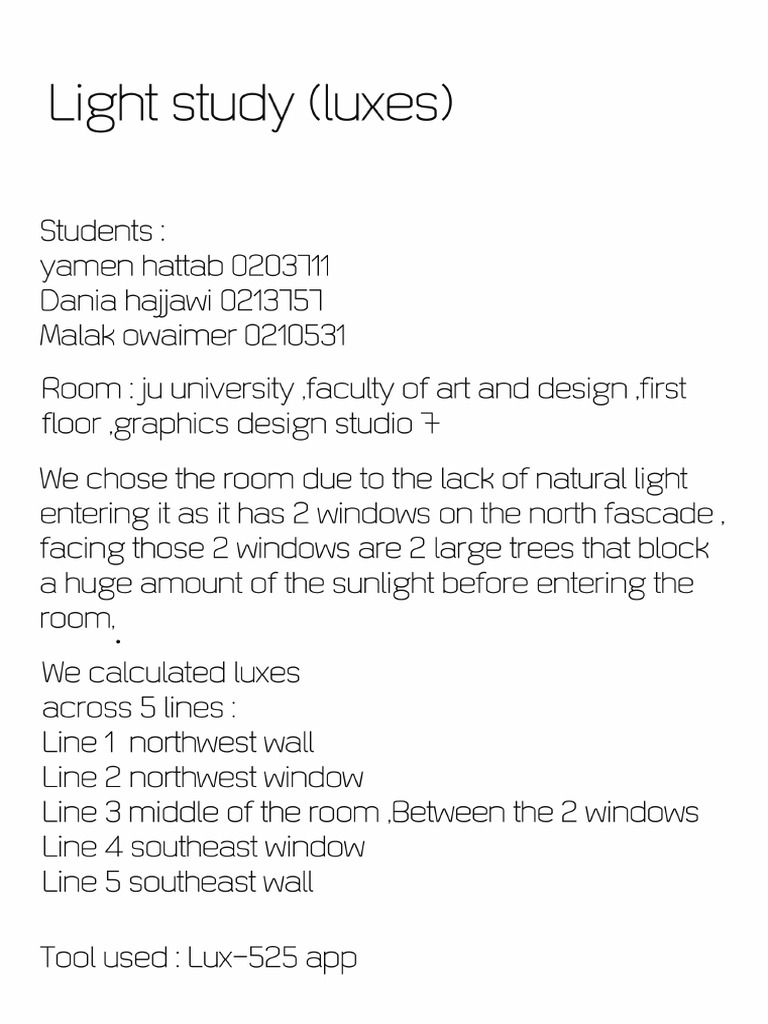 Final lux study | PDF