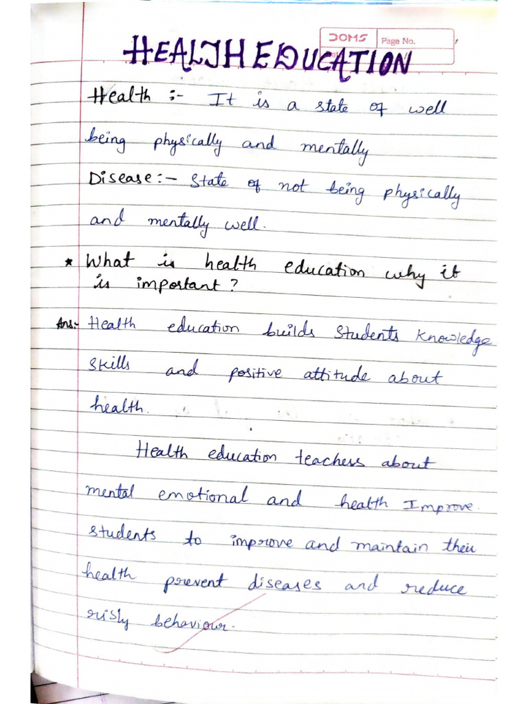 Health Education | PDF
