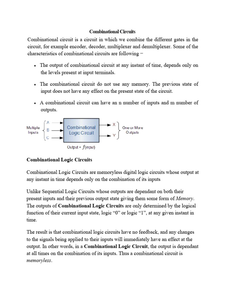 Combinational Logic Circuits ADDERS | PDF | Logic Gate | Computer Engineering