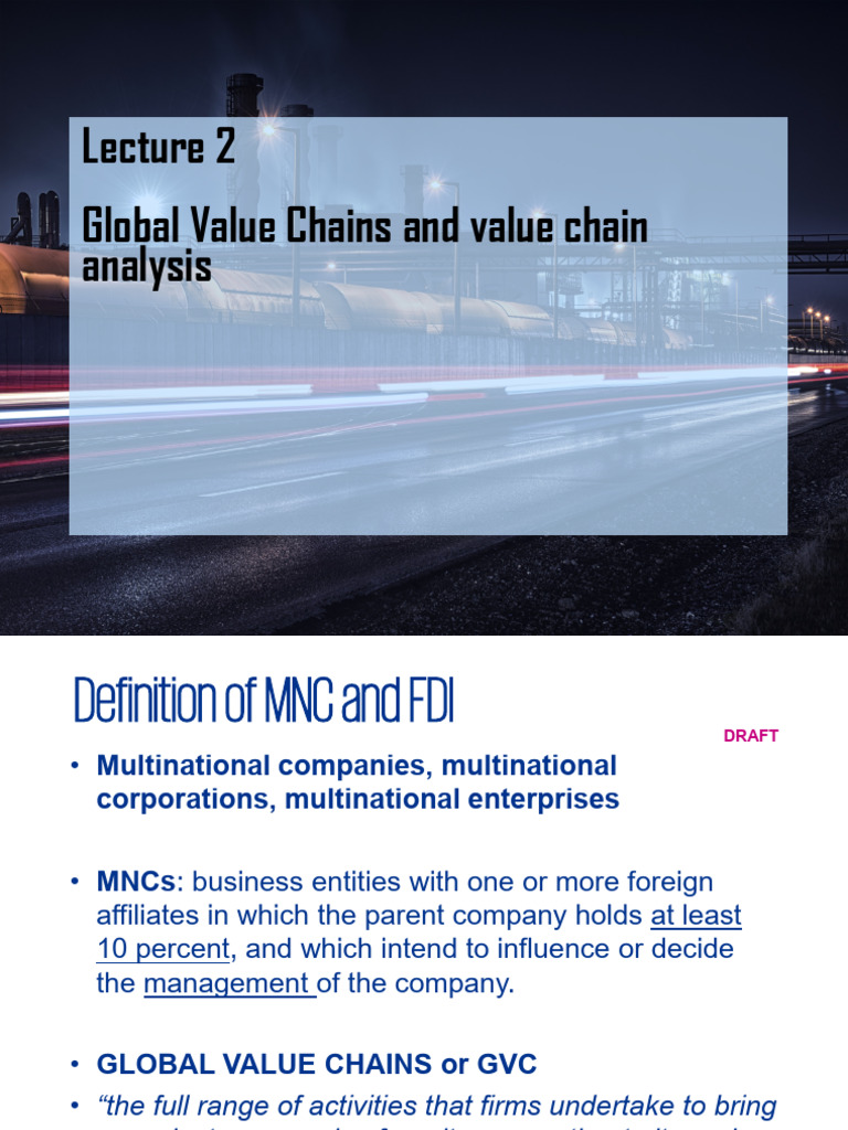 2 - GVC and Value Chains Analysis | PDF | Value Chain | Multinational ...