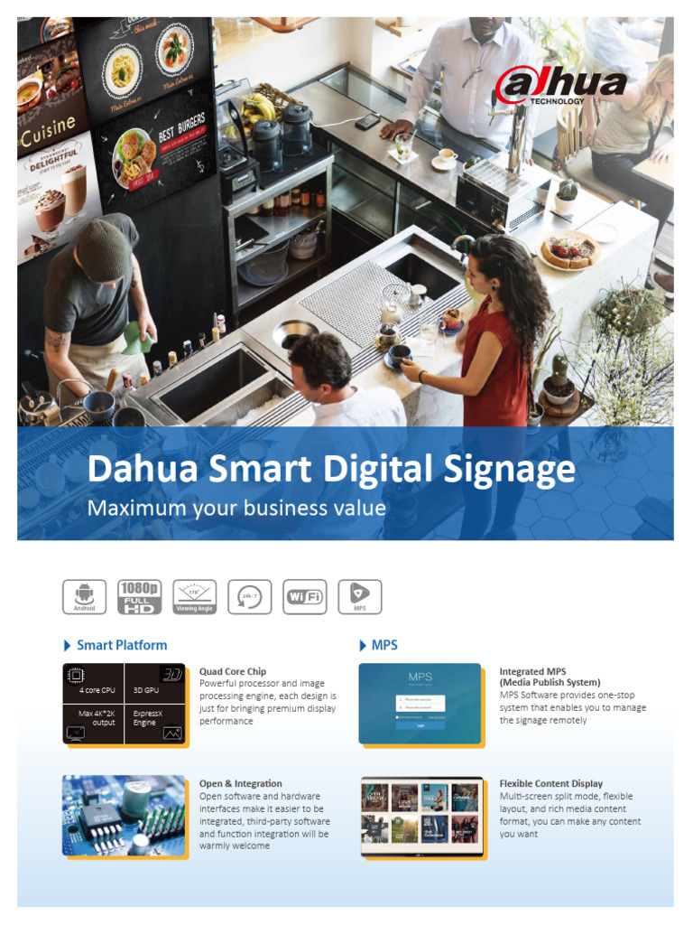 Dahua Smart Digital Signage | PDF | Central Processing Unit | Multi ...