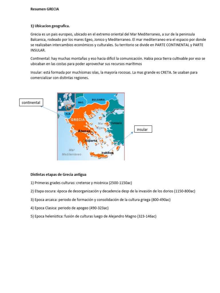 Resumen GRECIA | PDF | Esparta | Creta