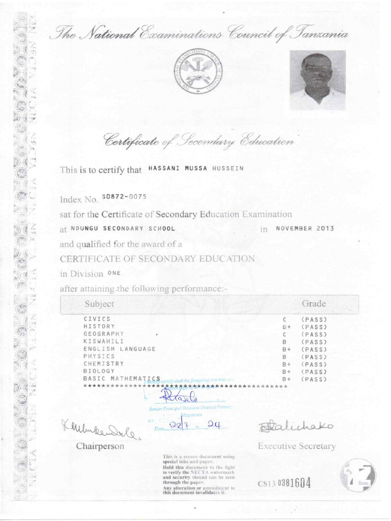 Form Four-1 | PDF