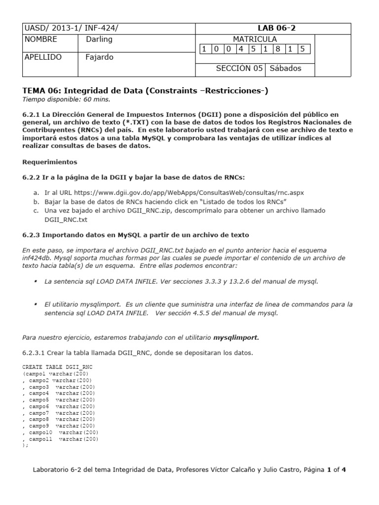 Inf424 06 Lab02 Sql Pdf Mi Sql Sql