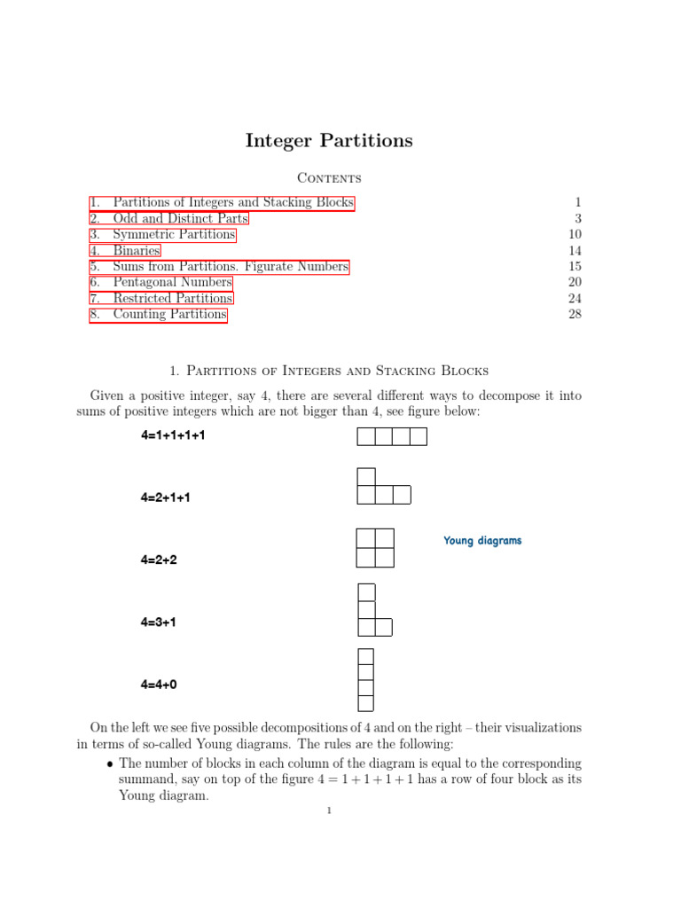 BMC Adv Partitions | PDF | Polynomial | Number Theory